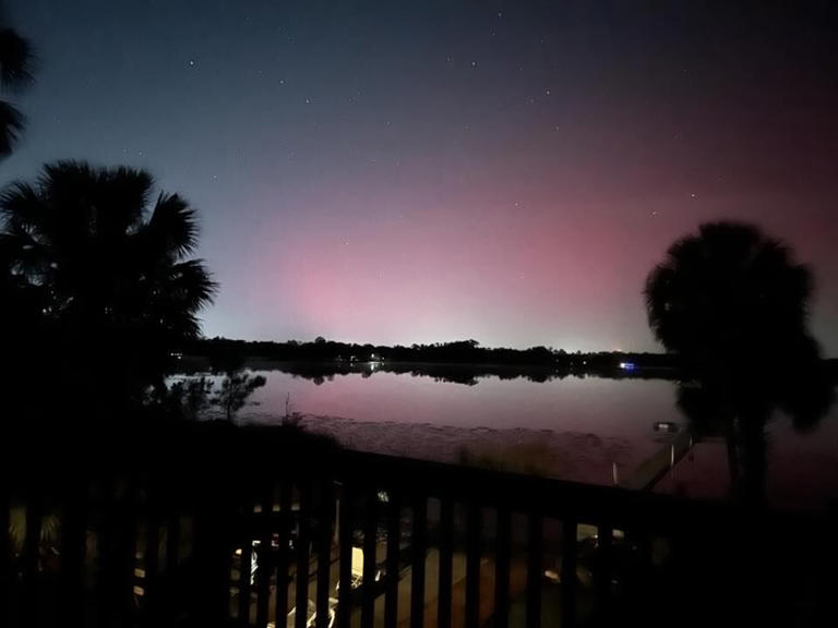 Northern illuminate the sky in Central Florida