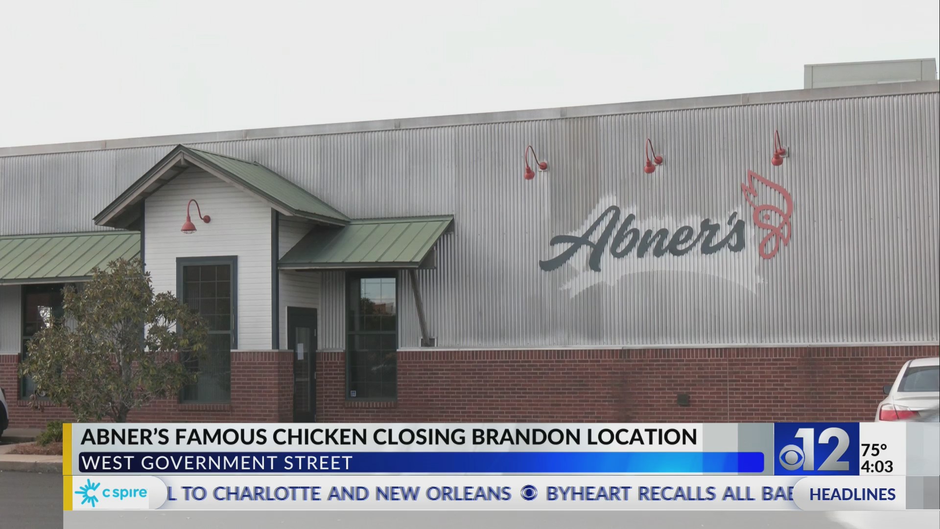 Abner’s Famous Chicken closing Brandon location