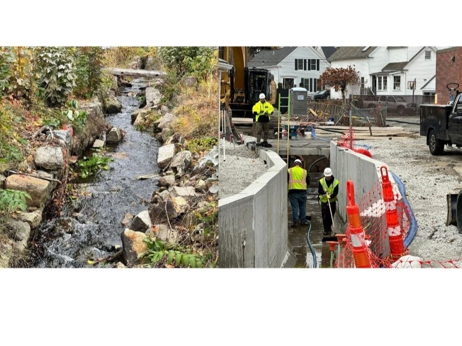Milford Godfrey Brook Reconstruction Underway
