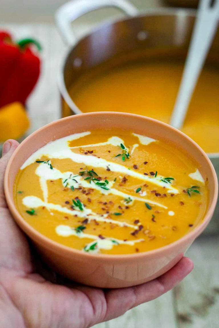 Butternut Squash and Red Pepper Soup