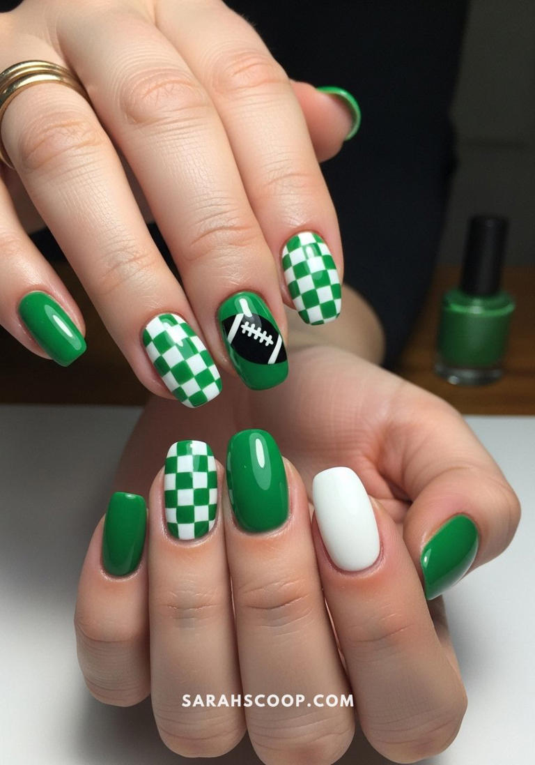 50 Football Nail Ideas to DIY for Game Day