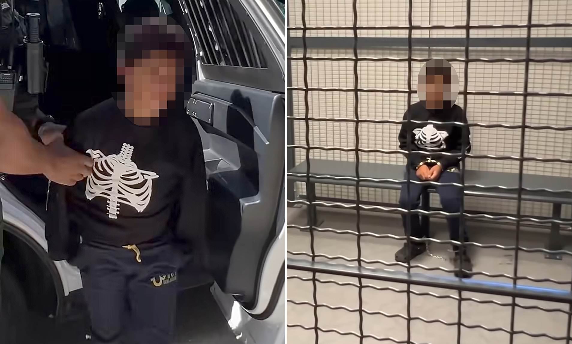 Surreal moment 11-year-old boy is perp walked into Florida jail after ...