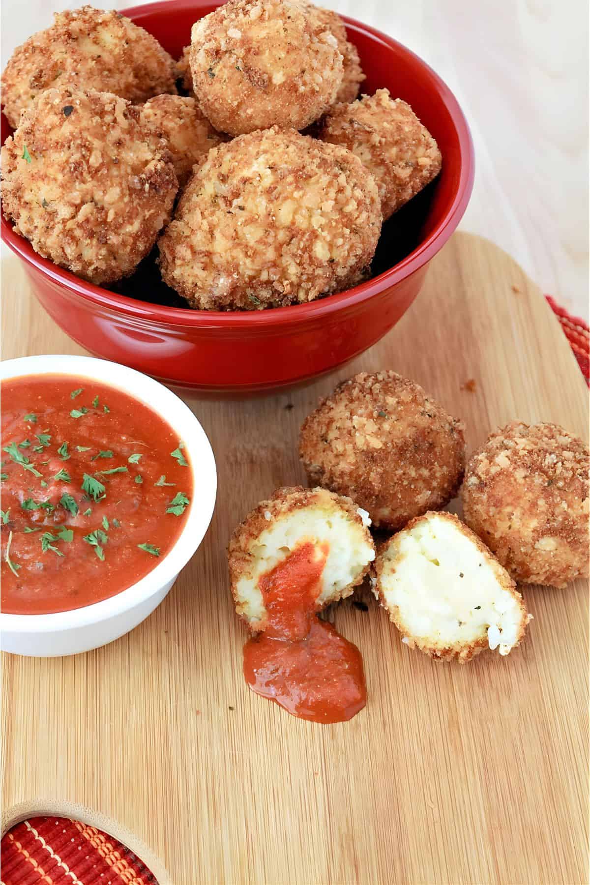 Italian Arancini Fried Cheese Balls Recipe