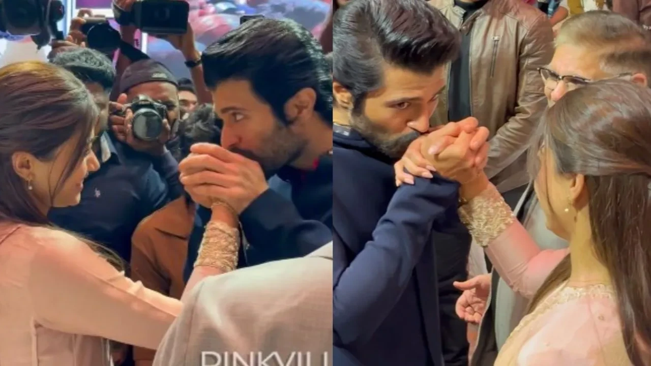 WATCH: Vijay Deverakonda kisses Rashmika Mandanna's hand, subtly makes ...
