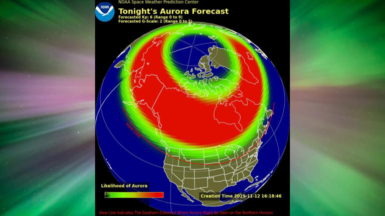 Northern lights may be visible in 17 states (or more) tonight