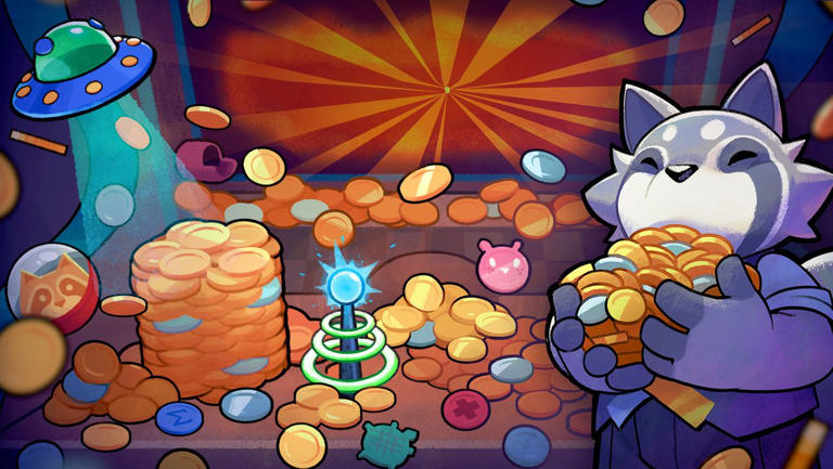 I thought this roguelike was just about playing a coin pusher machine ...