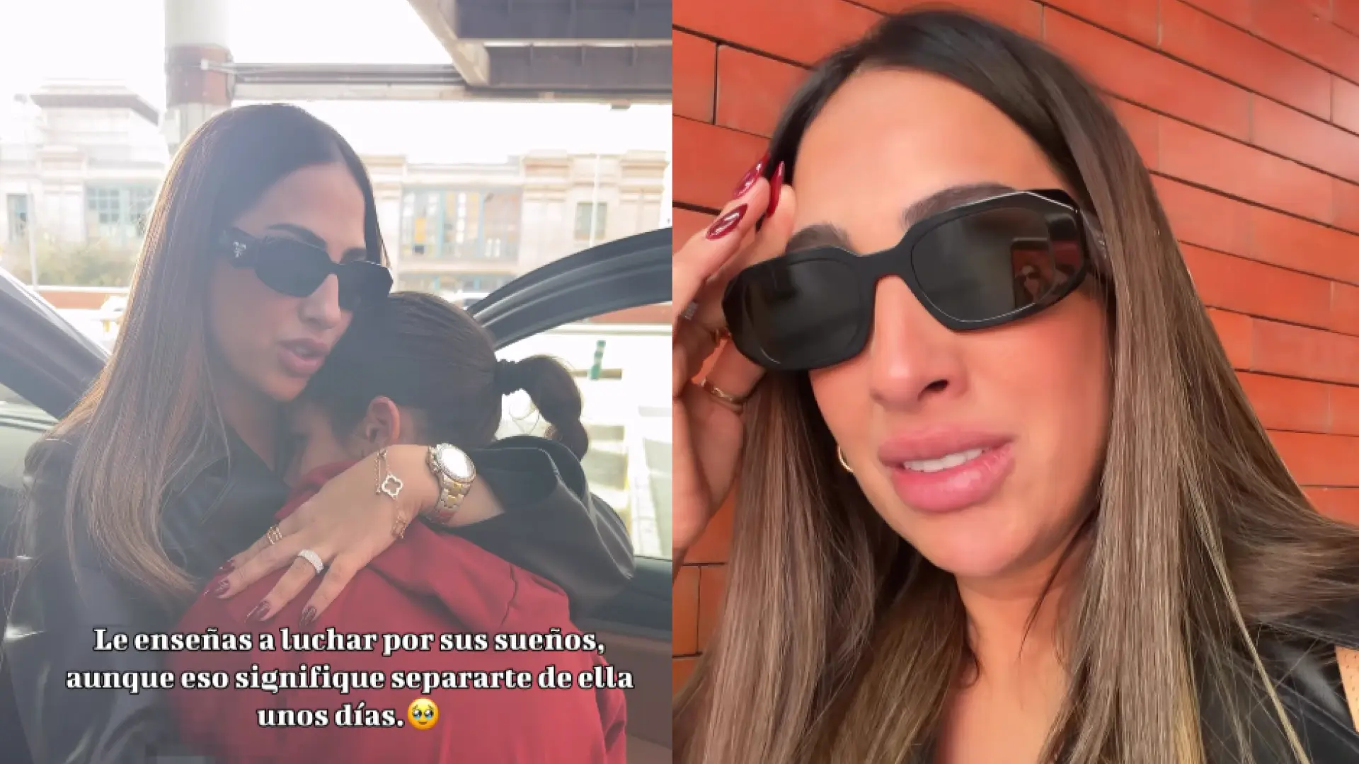 Noemí Salazar rompe a llorar al separarse de su hija mayor y perderse ...