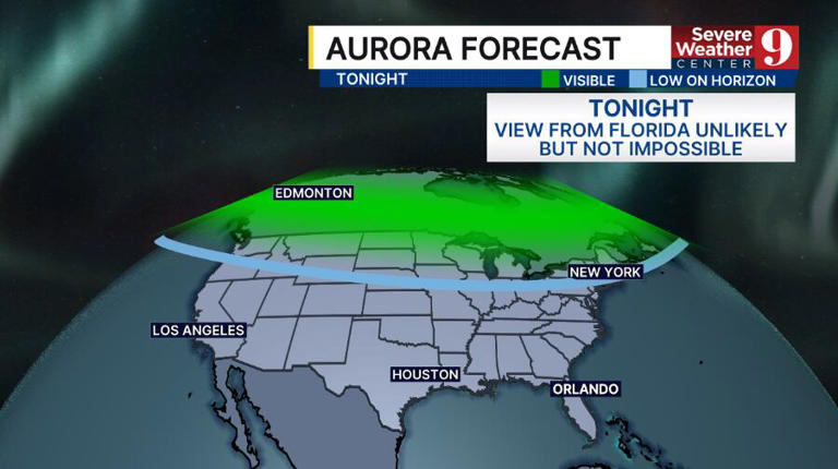 PHOTOS: Northern lights illuminate the sky in Central Florida