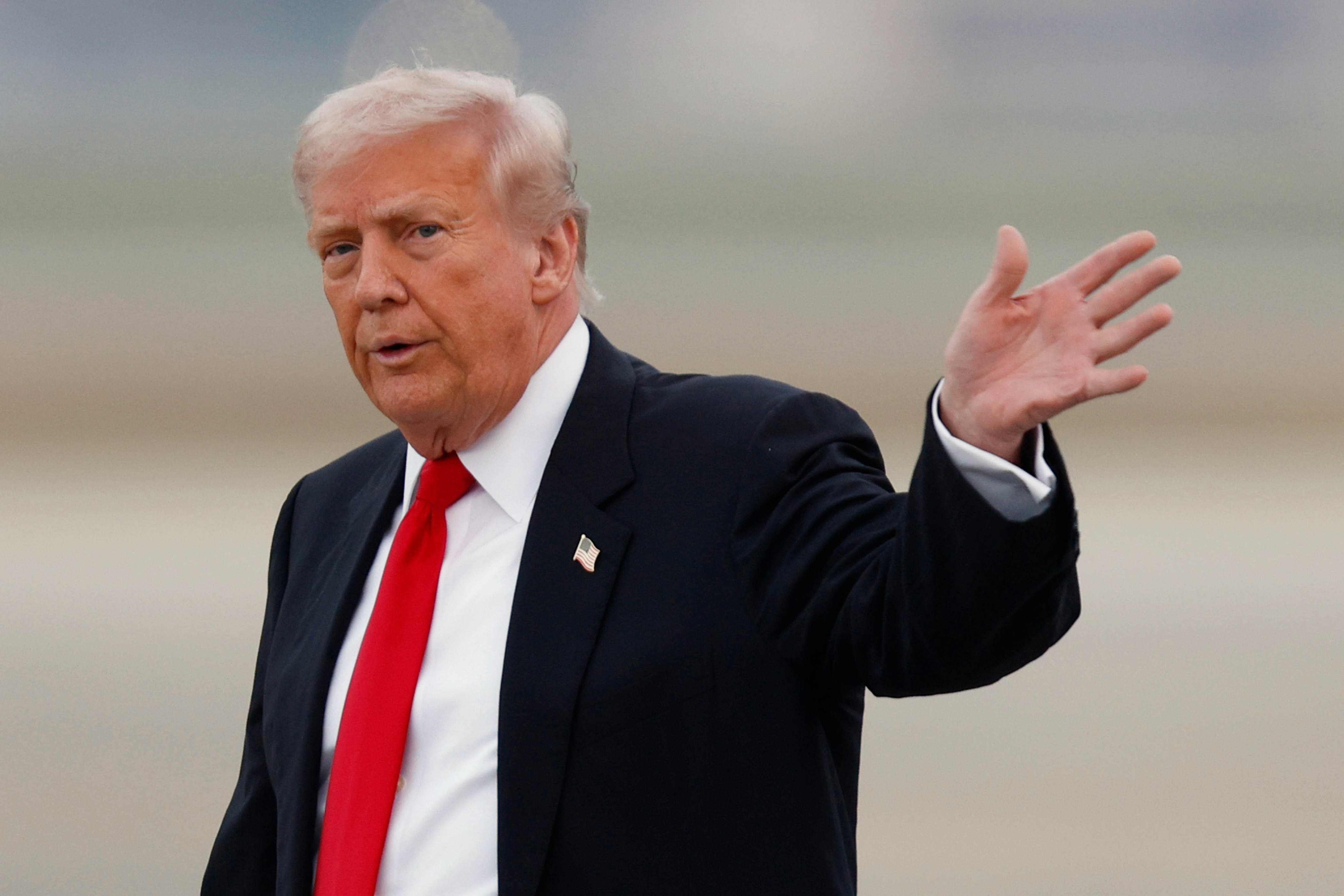 Donald Trump reacts after New Jeffrey Epstein emails released
