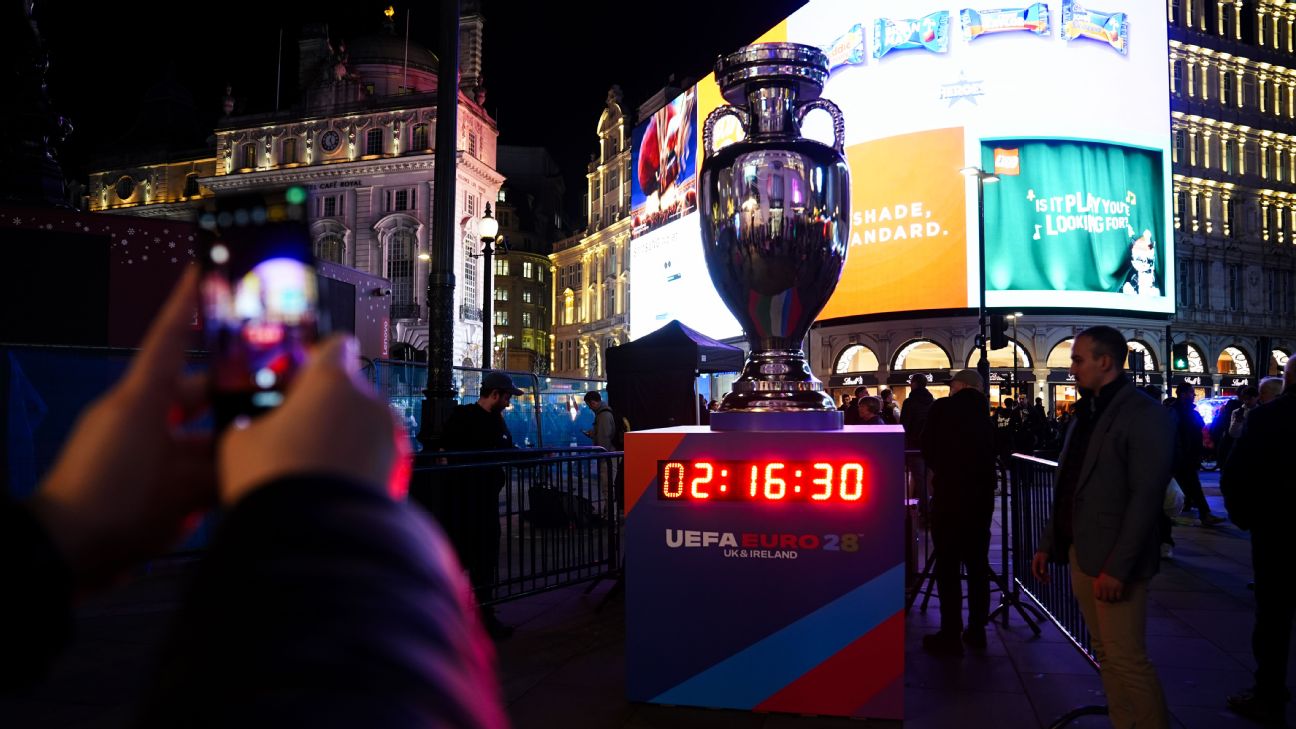 Euro 2028 schedule: England set to kick off in Manchester
