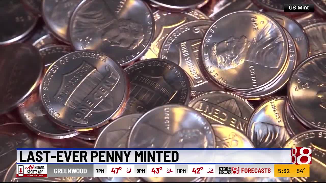 Last-ever penny minted