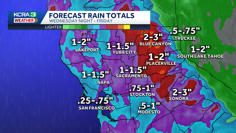 Northern California forecast: Track timing, amounts for soaking rain ...