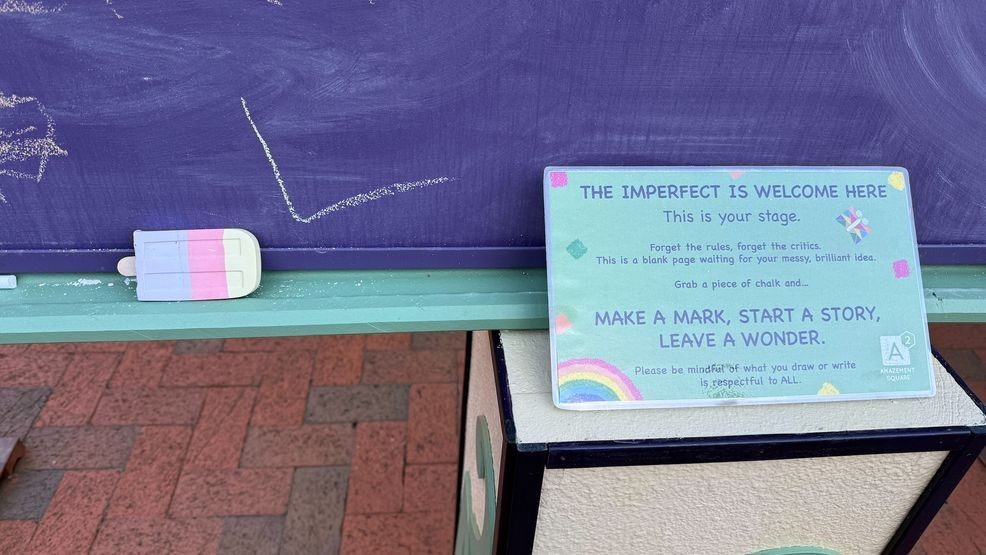 Community chalk board at Amazement Square encourages shared memories ...