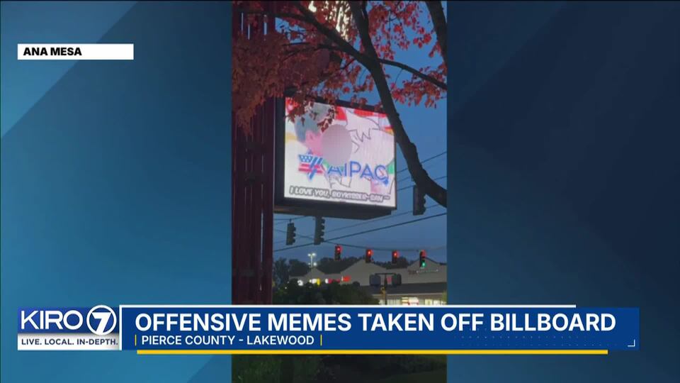 VIDEO: Offensive memes taken off billboard in Lakewood
