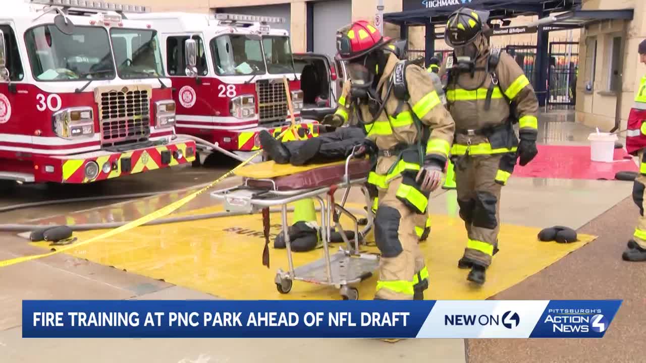 City of Pittsburgh firefighters go through decontamination training at ...