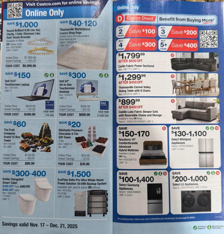 Costco Holiday Savings Coupon Books November & December 2025