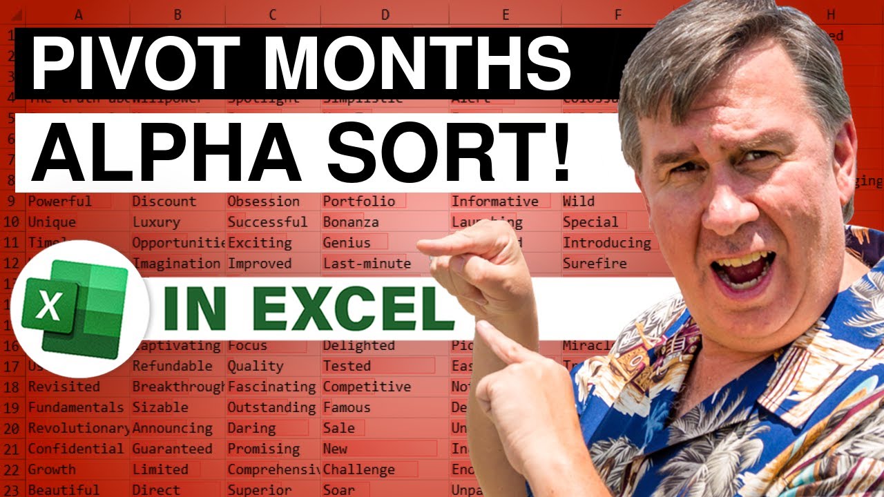 Excel Hack: Correct Month & Weekday Order in Pivot Tables