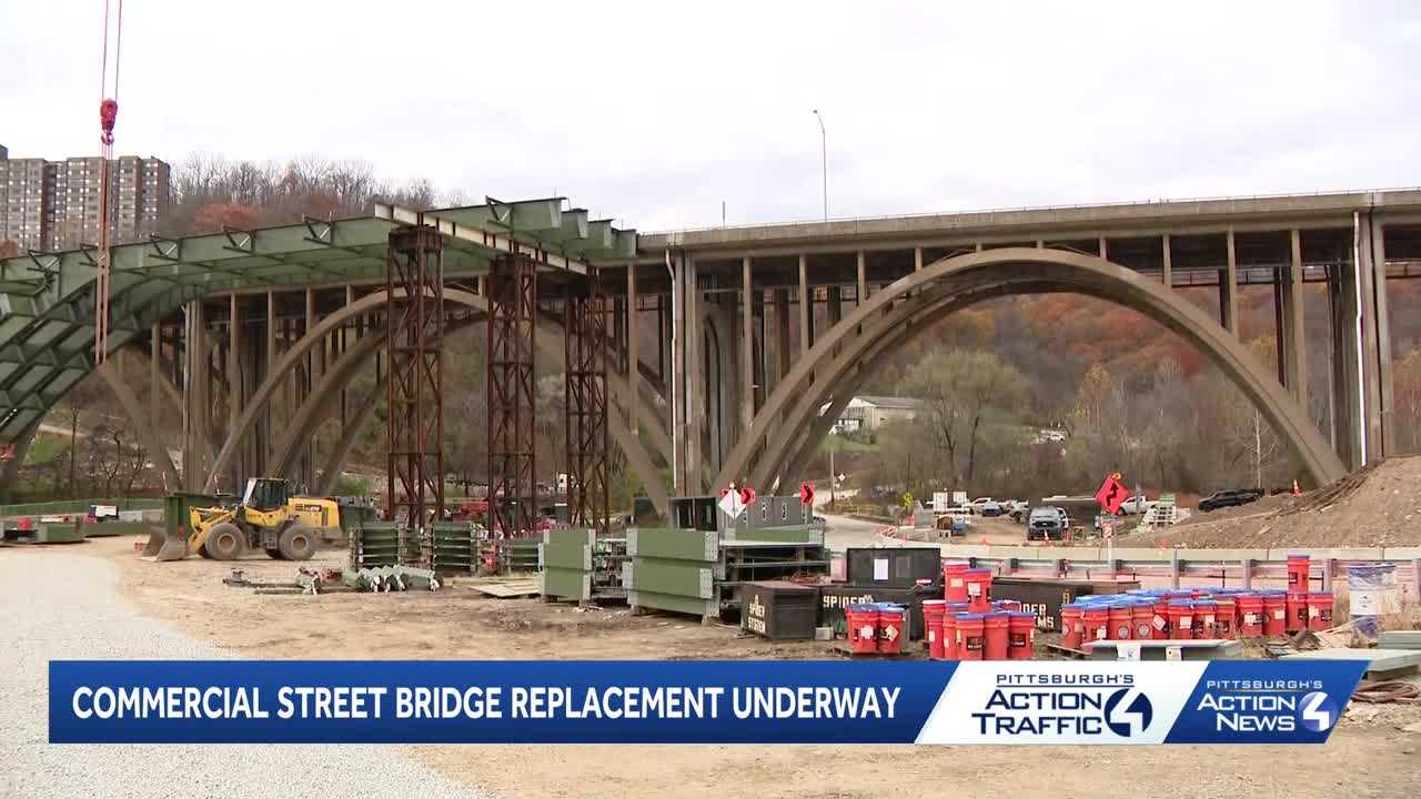Commercial Street in Pittsburgh to close as work continues on I-376 bridge