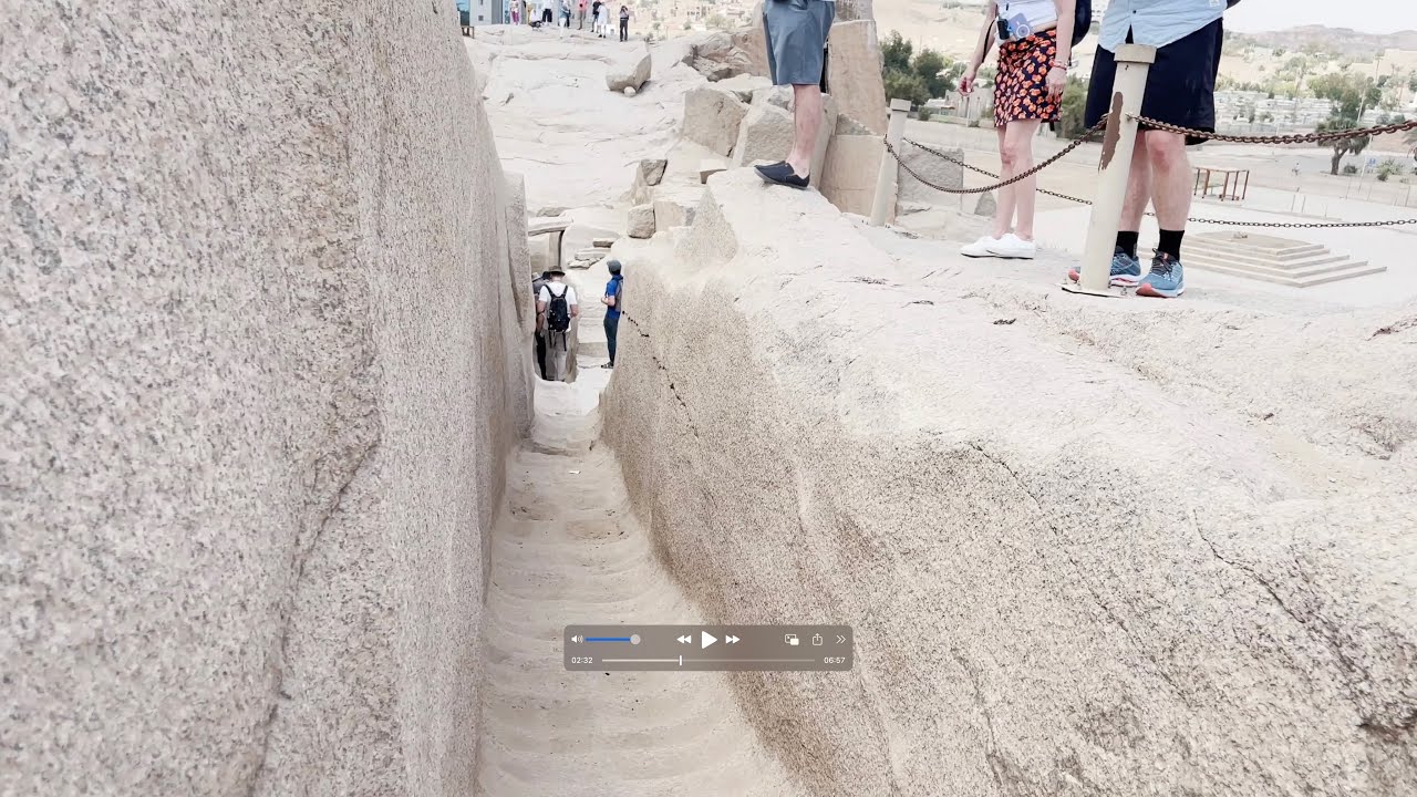 Rare Opportunity To Climb On The Unfinished Obelisk At Aswan In Egypt