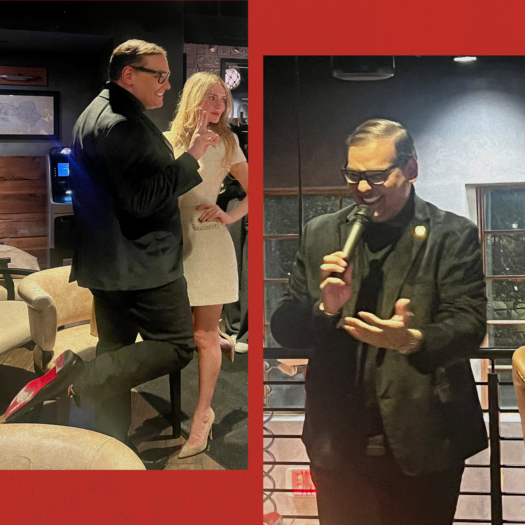 A toast to the troops, featuring George Santos and Anna Delvey