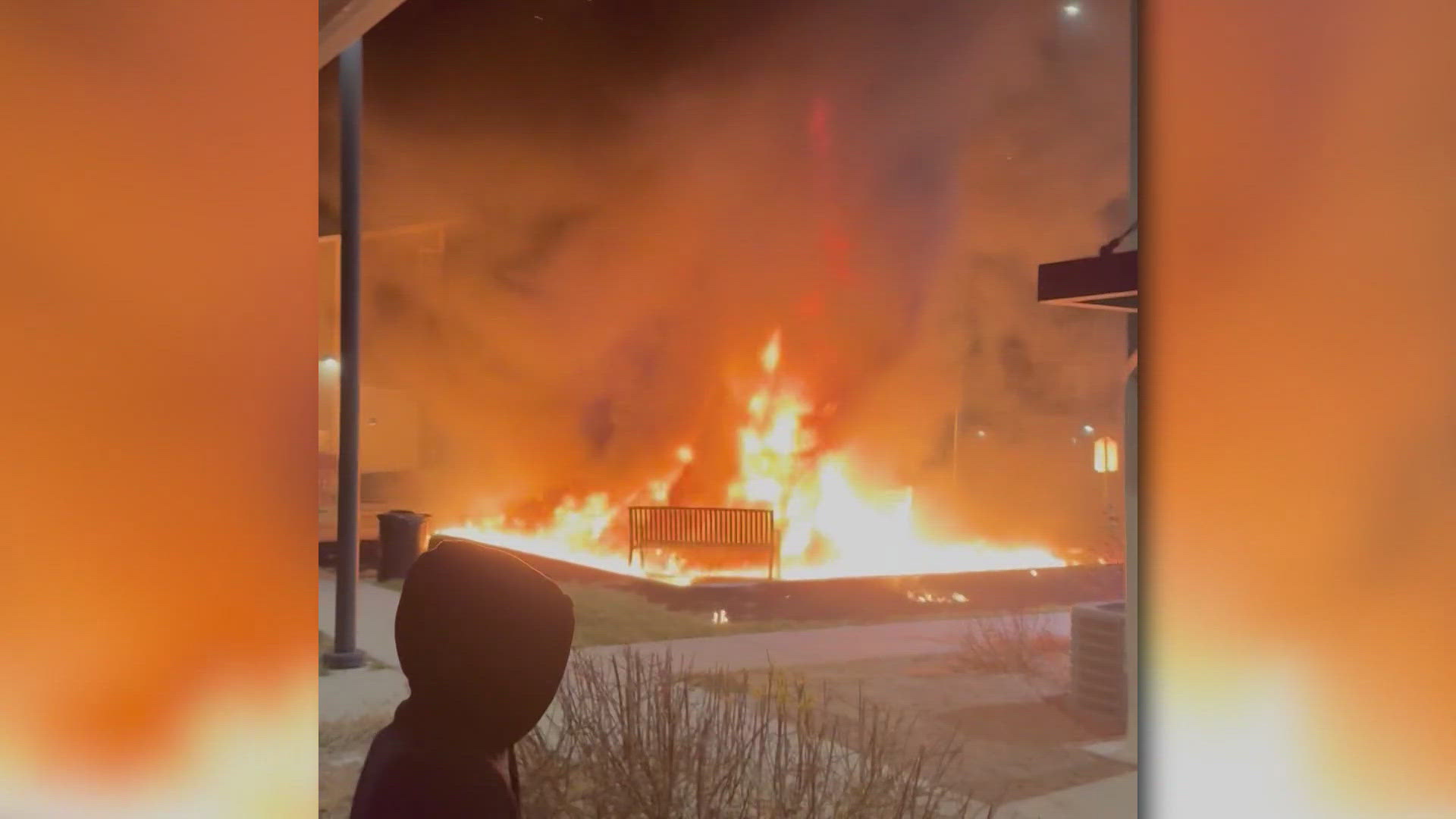 New video shows children's playground on fire in Pueblo