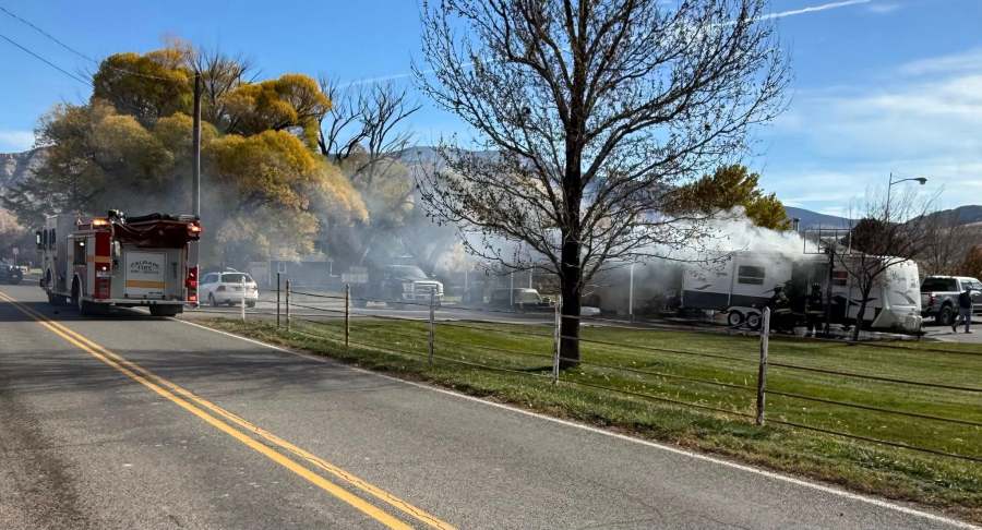 Crews put out camper trailer before fire could spread