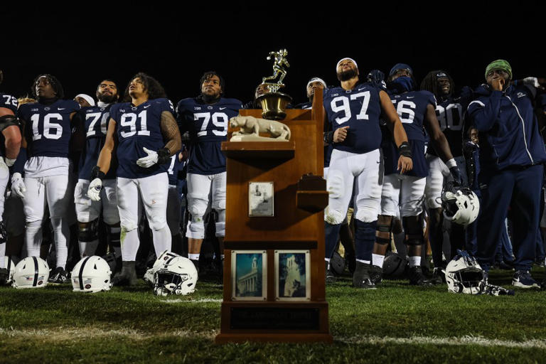 Penn State is playing for the Land Grant Trophy; What is it?