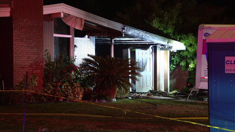 Family of four displaced after Tampa home fire, dog dies: First responders