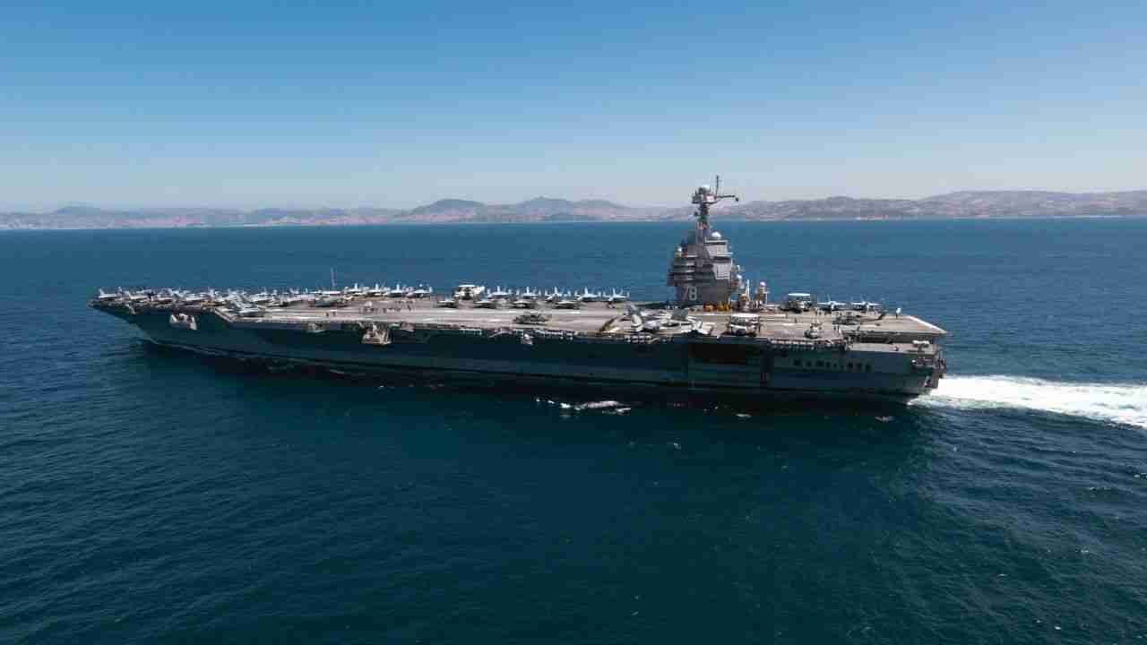 La portaerei USS Gerald R. Ford arriva in America Latina per una ...