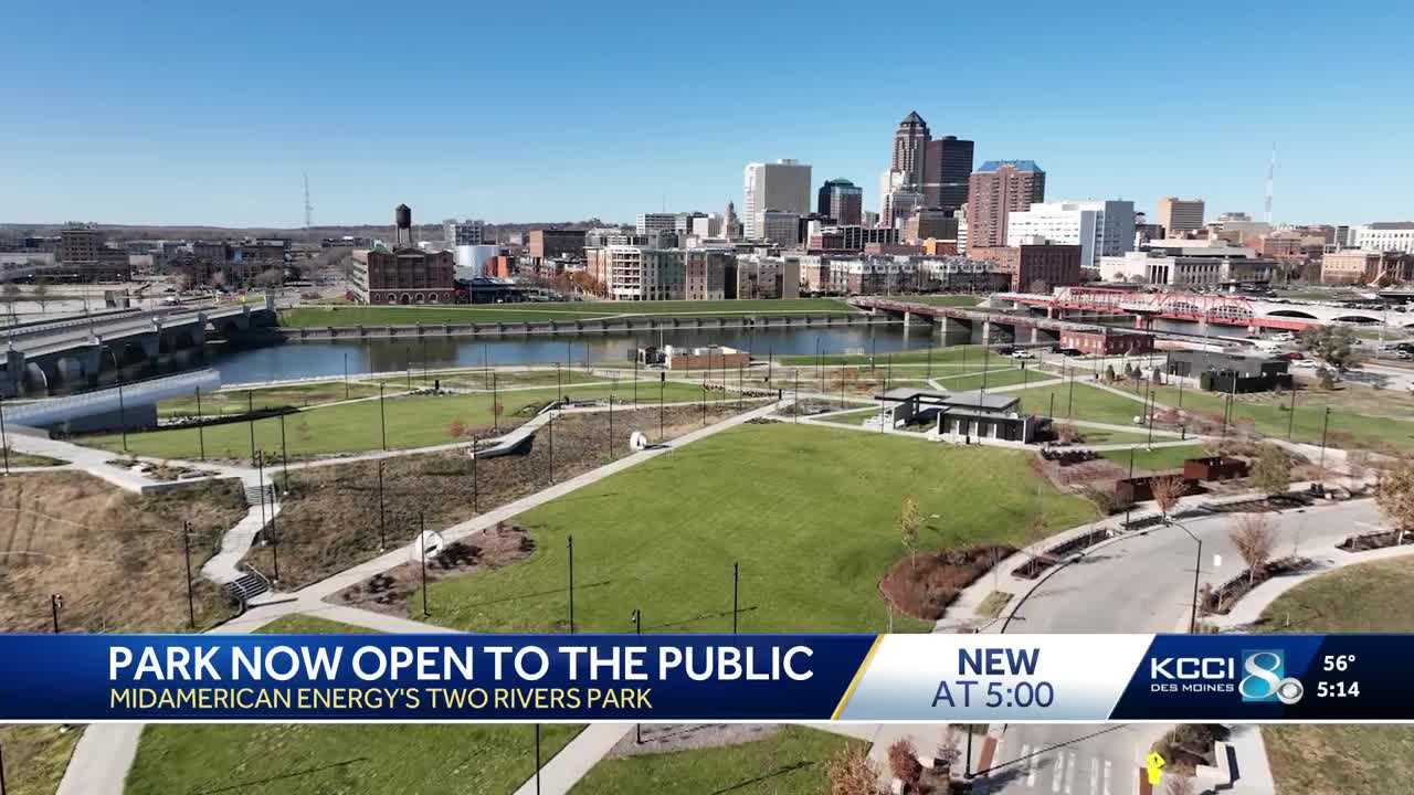 Des Moines unveils new Two Rivers Park along riverfront downtown