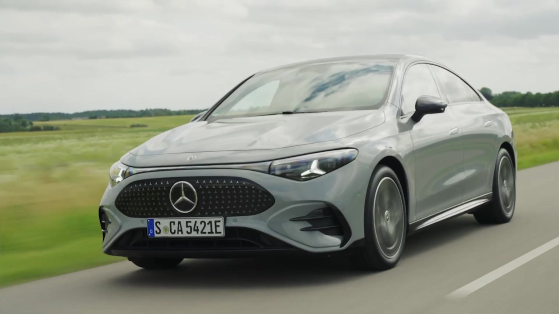 Mercedes-Benz CLA with EQ Technology MANUFAKTUR in Alpine Grey Driving ...