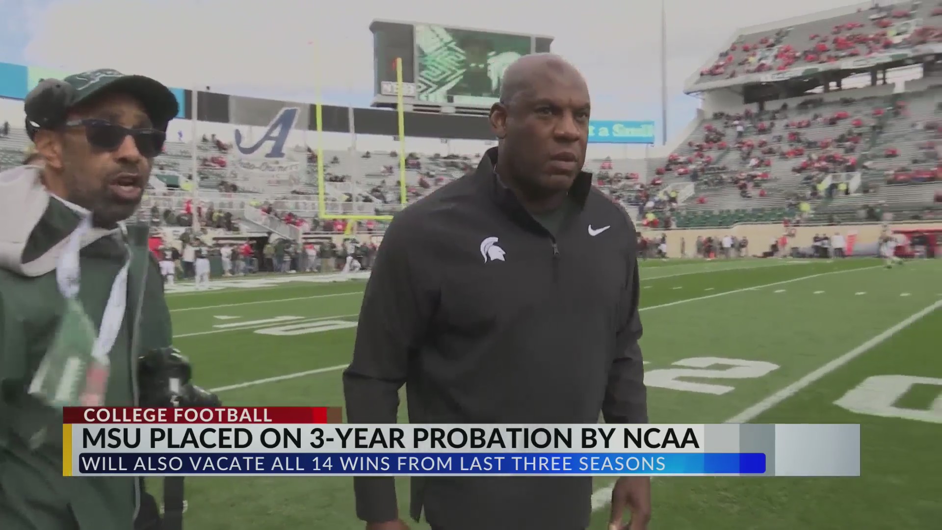 Michigan State football placed on three-year probation by NCAA for ...