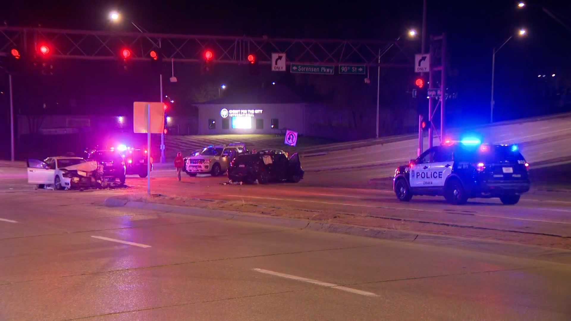 Northwest Omaha crash leaves three people hurt