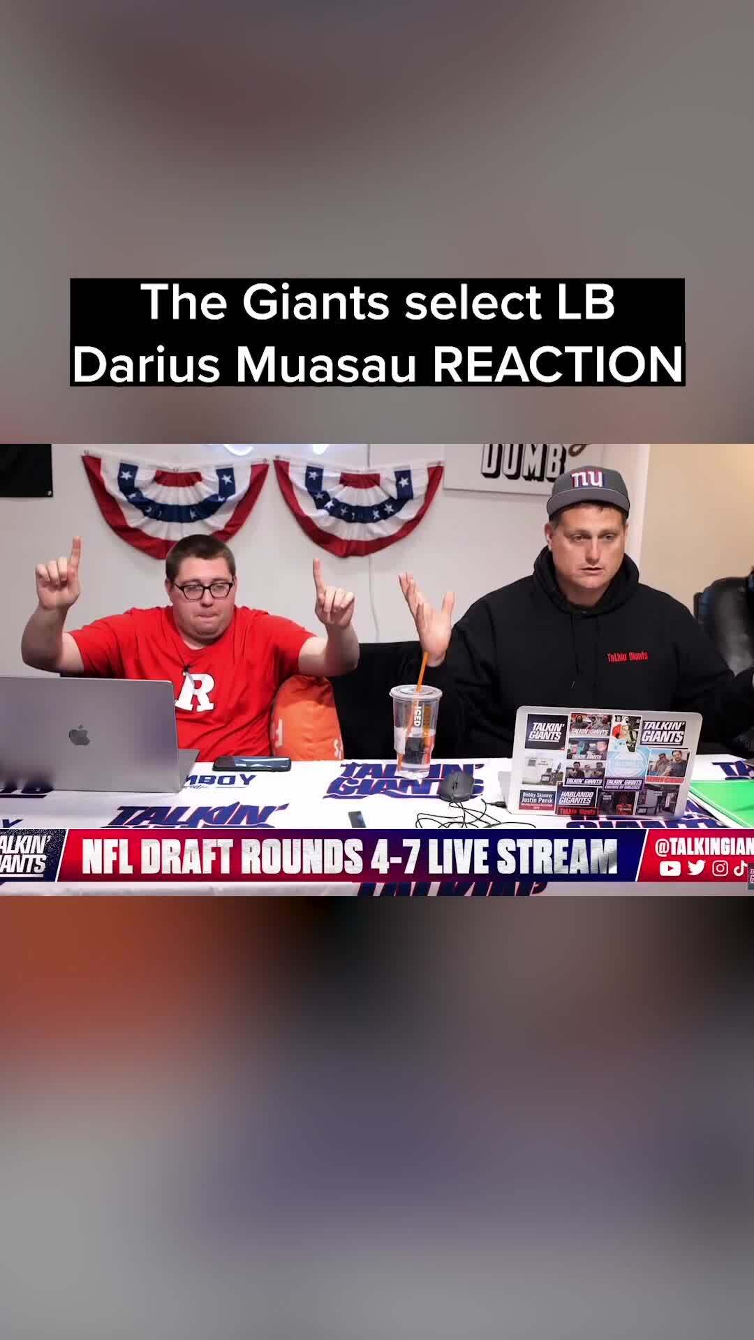 Giants draft UCLA LB Darius Muasau REACTION #nfl #draft #football #ucla