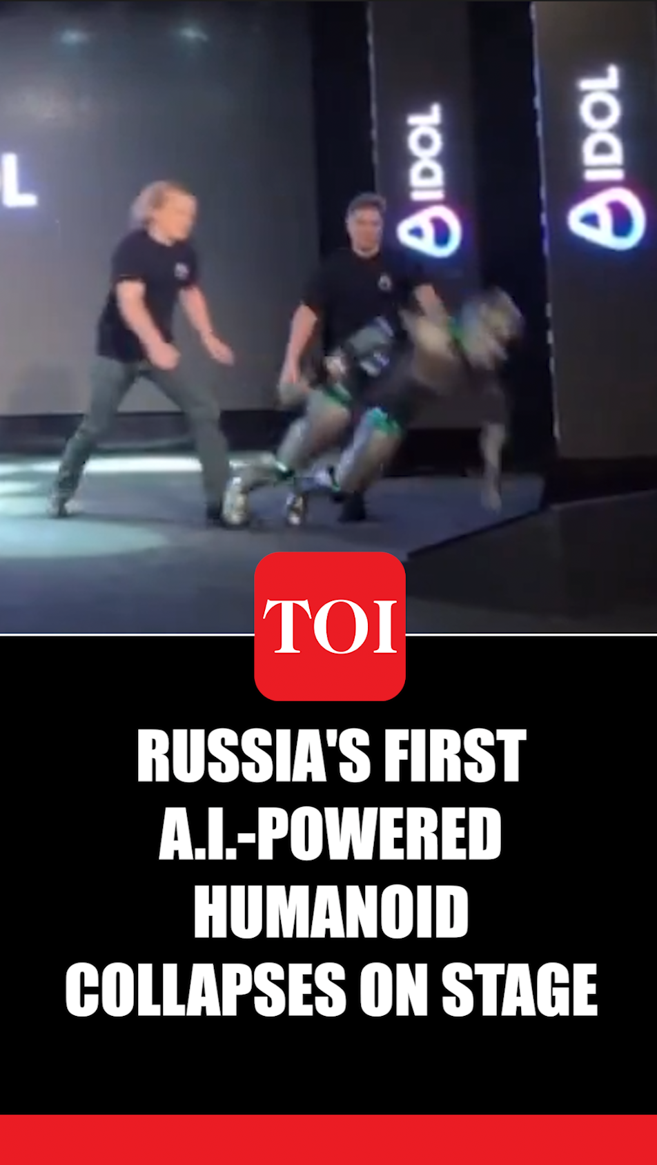 Russia's First AI-powered Robot 'Aldol' Falls On Stage During Debut | Watch