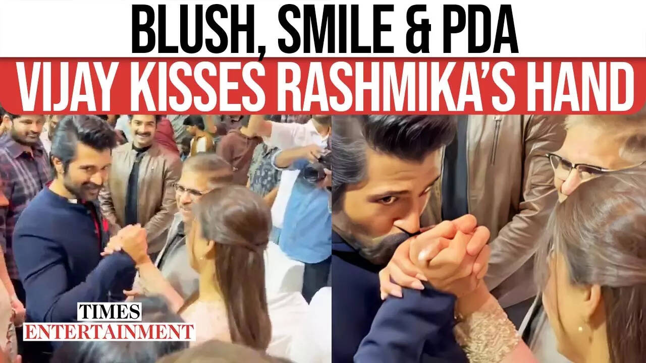 Vijay Deverakonda Kisses Rashmika Mandanna’s Hand At Success Event!