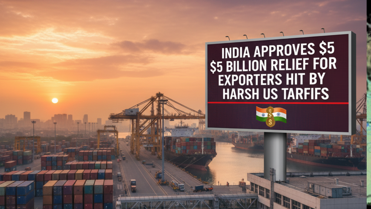 India Approves $5 Billion Relief for Exporters Hit by Harsh US Tariffs