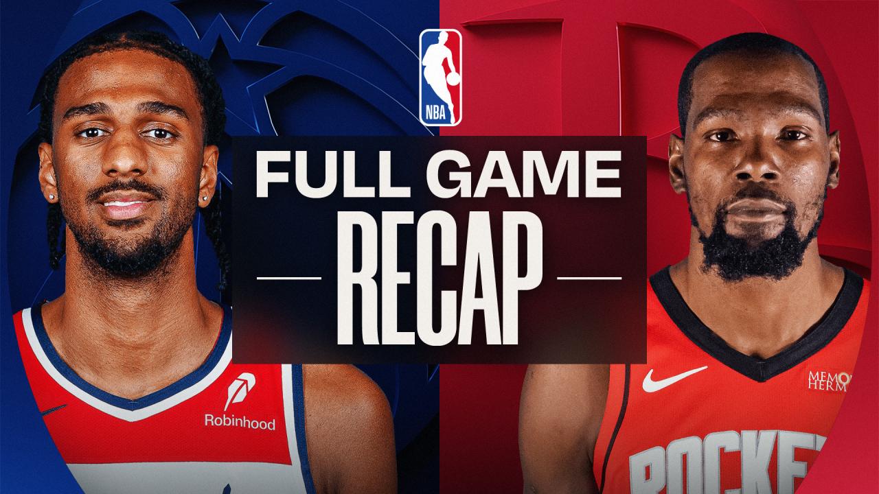 Game Recap: Rockets 135, Wizards 112