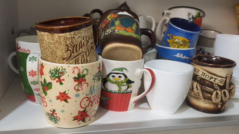 The Genius Coffee Mug Storage Gadget That Frees Up So Much Cabinet Space