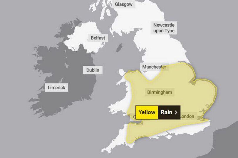 UK flood warnings mapped as yellow weather warnings for heavy rain
