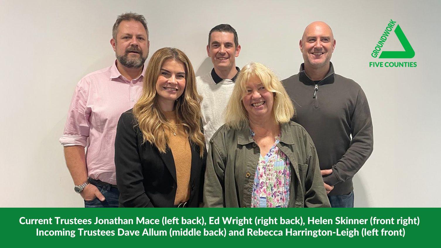 Charity Groundwork Five Counties appoints four new Trustees