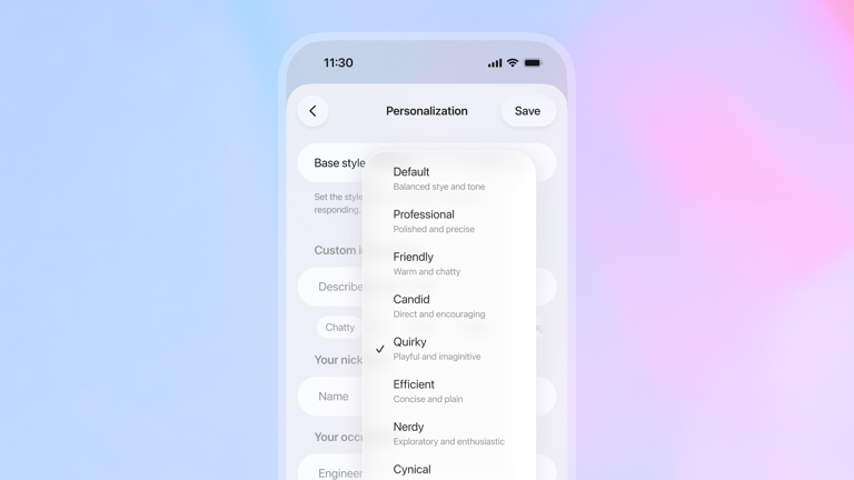 ChatGPT-5.1 promises to do what you ask, and in a style you get to choose