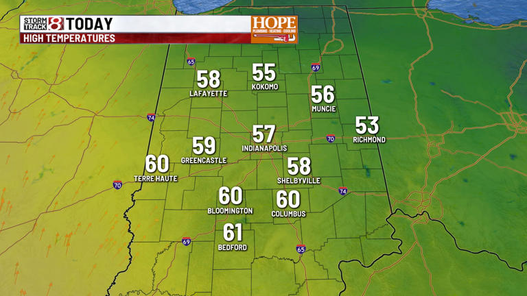 Mild temperatures and sunshine ahead for central Indiana | Nov. 13, 2025