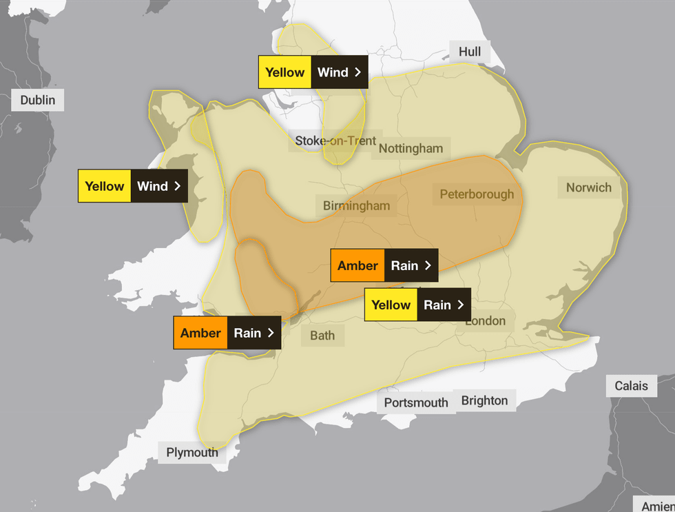 Amber weather warning issued as Storm Claudia brings heavy rain and ...