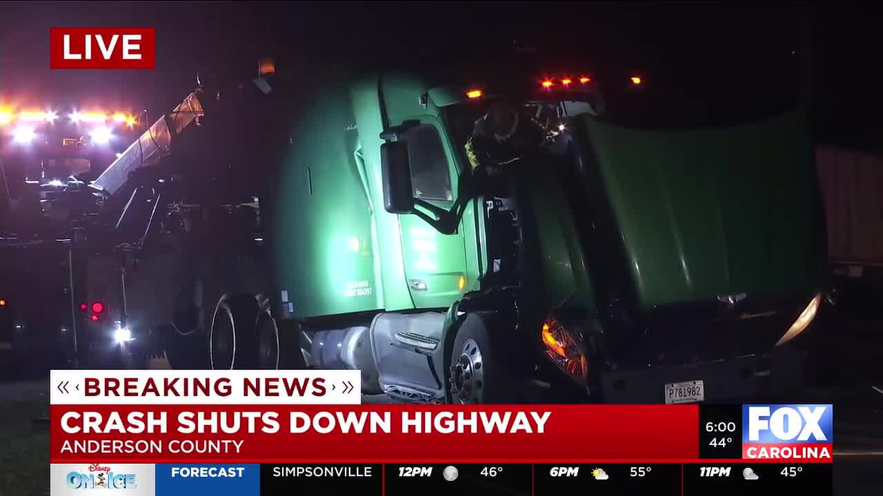 Truck driver hospitalized, determined to be at fault for Anderson Co. crash
