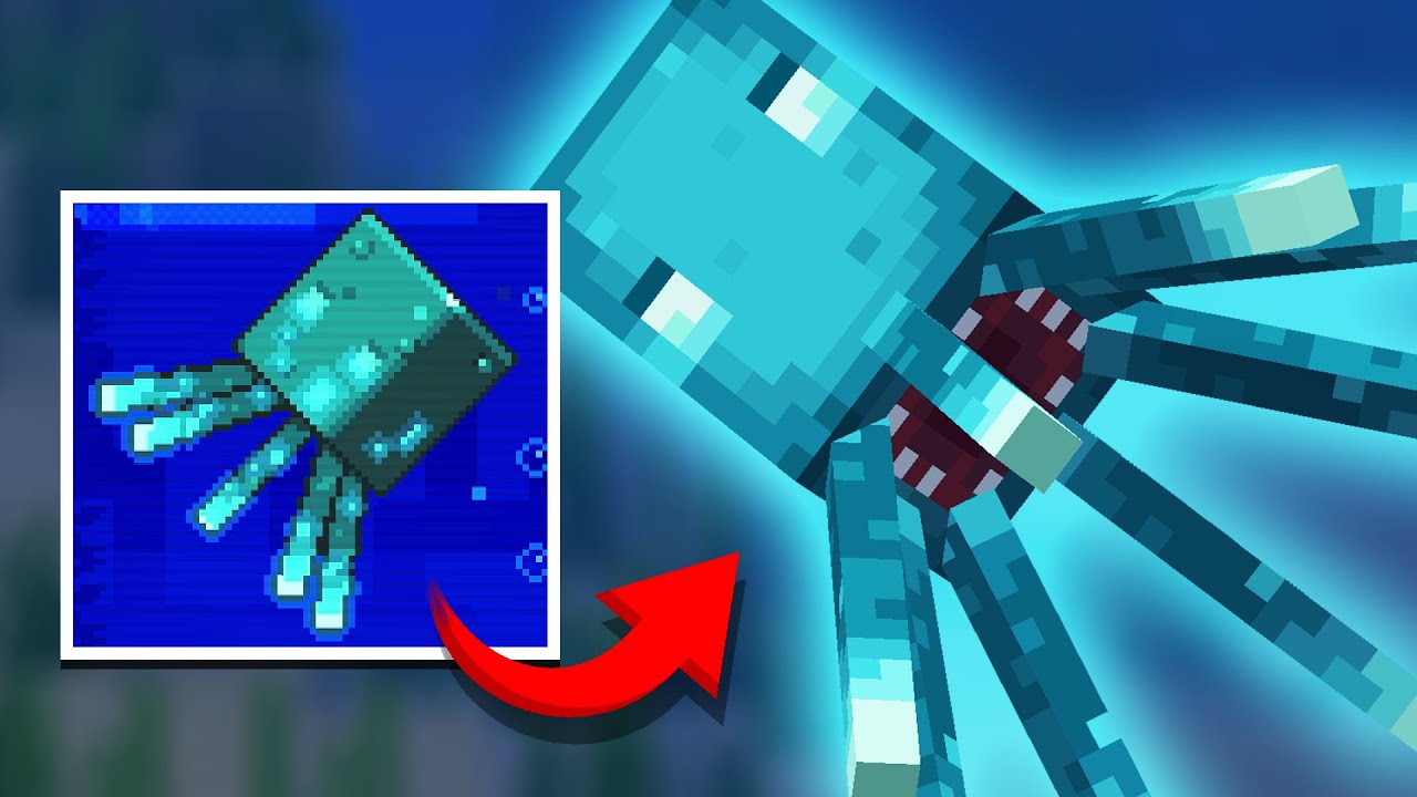 We added the glow squid update to Minecraft