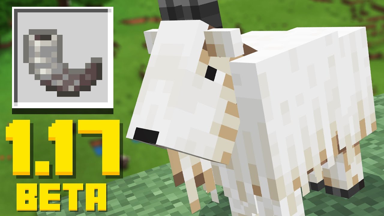 Minecraft just added in the goat mob early (1.17 update)