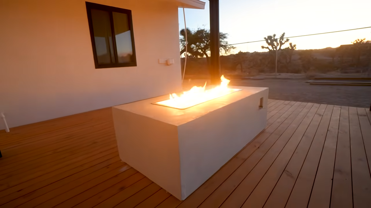 How to Build a Faux Concrete Fire Pit Coffee Table for Minimal Cost