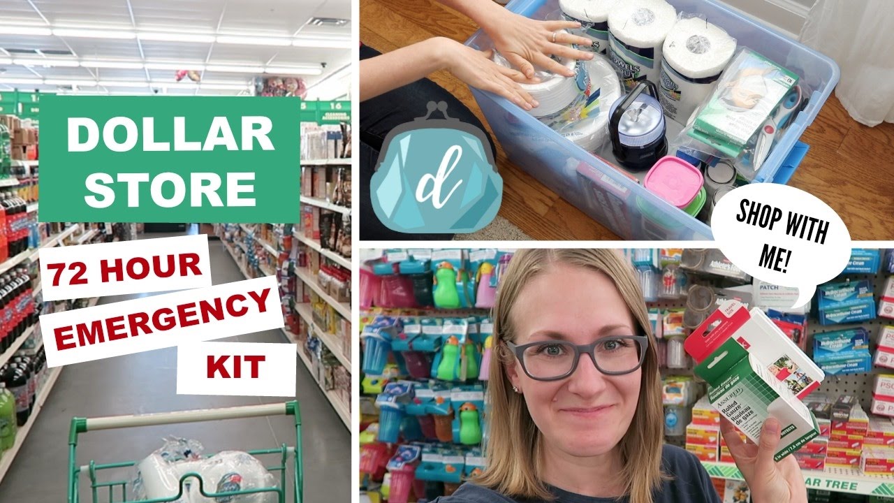 🚨 How to make a DOLLAR STORE 72-HOUR EMERGENCY KIT! (shop with me feat ...