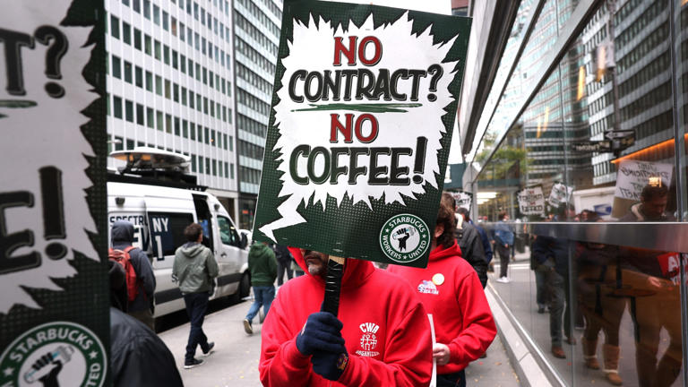 'Red Cup rebellion': Starbucks workers strike nationwide